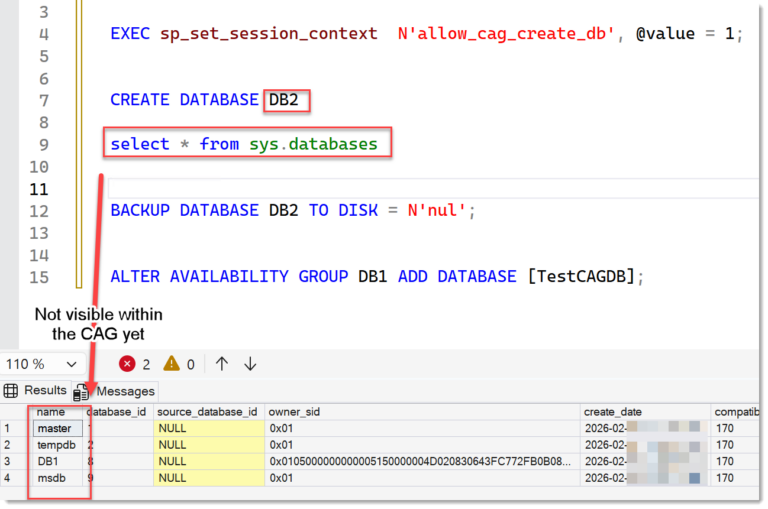 SQL Server 2025 CU1 Improvement Allow Creating of Databases within a ...